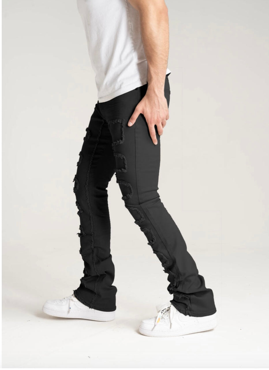 spark denim stretch twill stack pants ripped .– Bold Outfitters