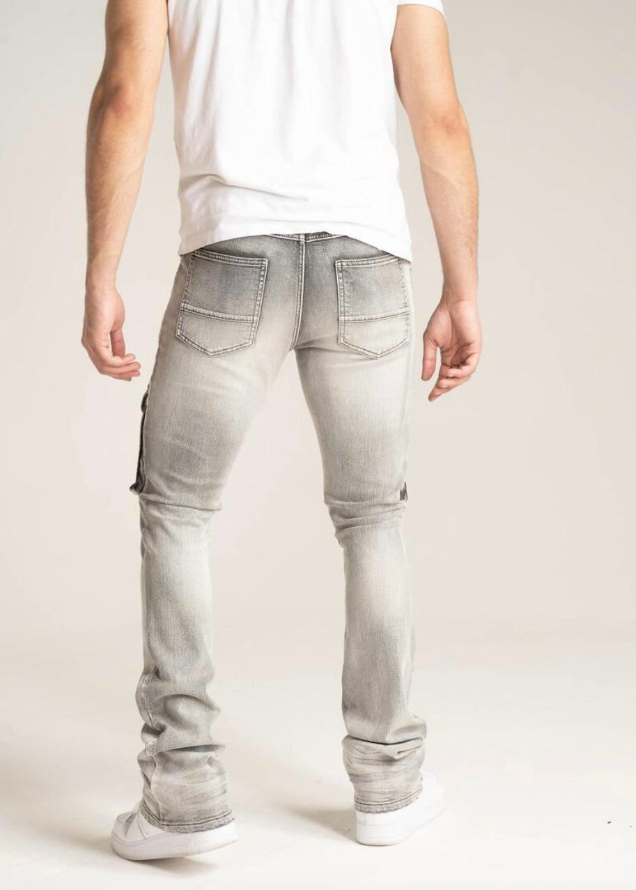 SPARK STRETCH CARGO STACK JEANS .– Bold Outfitters