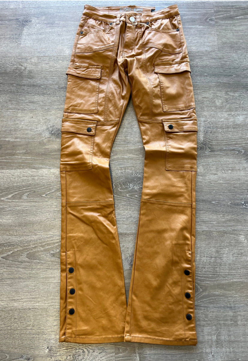 Bleeker & Mercer- Wax Denim Cargo STACKED FIT - Timber– Bold Outfitters
